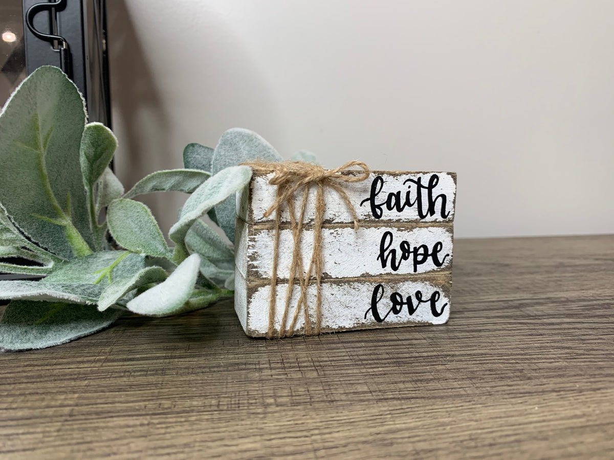 Book Stack - Faith Hope Love – Wholehearted Woods
